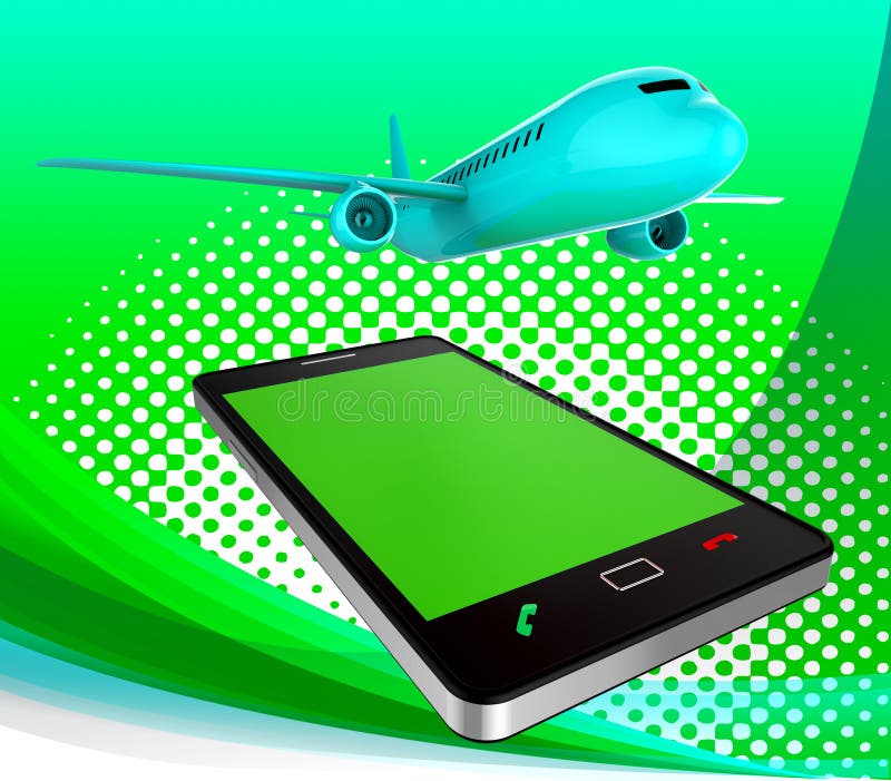 Book Flights Represents Order Reserving and Plane Stock Illustration ...