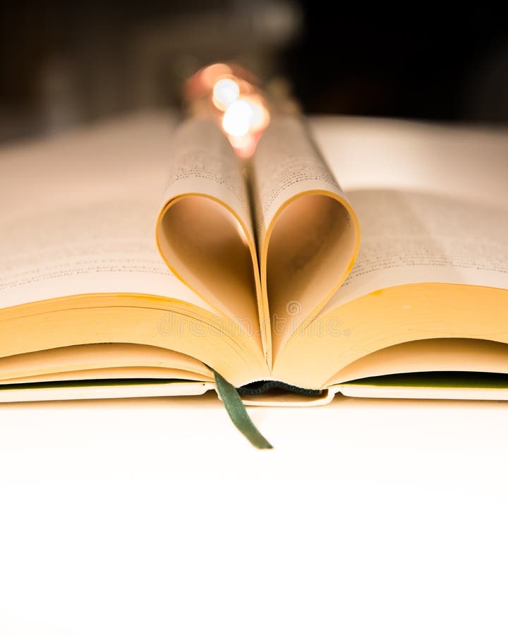 Book is Folded into a Heart Shape.the Concept, Love Stock Image - Image ...