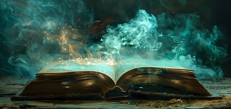 A book of forbidden spells stock illustration. Illustration of paganism ...