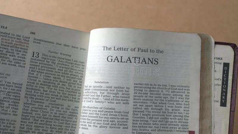 The Book of Galatians of the Holy Bible. Stock Footage - Video of paul ...