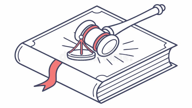 Book with Gavel, Law and Knowledge Symbol, Vector Design Generative AI ...