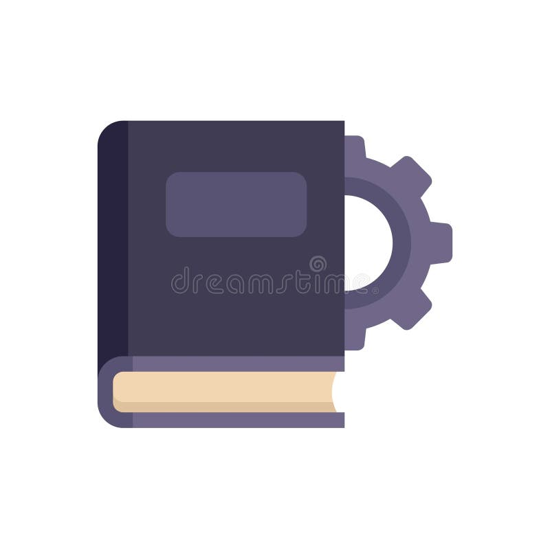 Book with Gear Showing Concept of Technical Manual Stock Illustration ...
