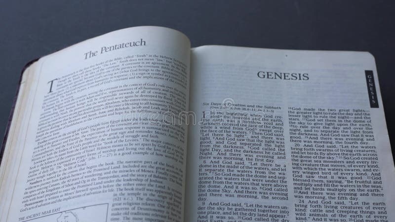 Book of Genesis of the Bible Stock Footage - Video of panning, genesis ...