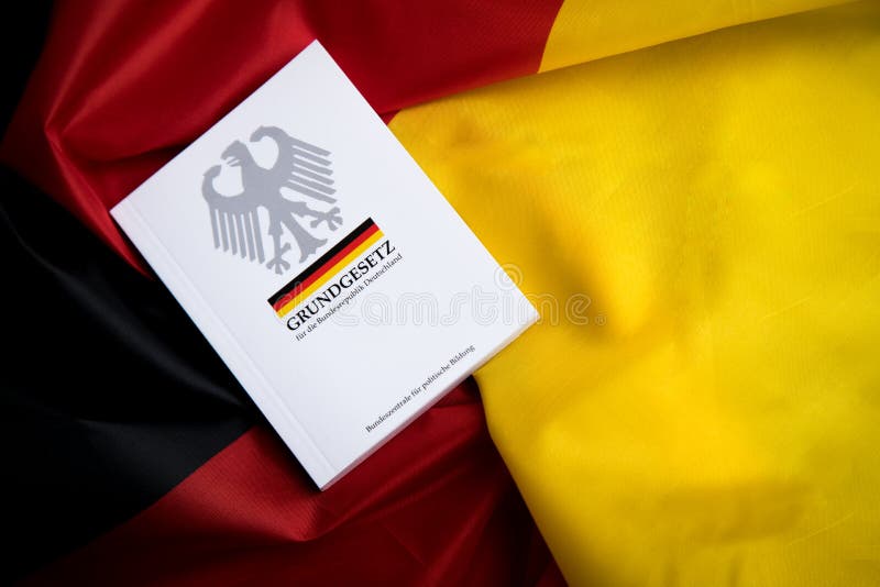 The Book of German Constitution Basic Law on Flag Editorial Stock Photo ...