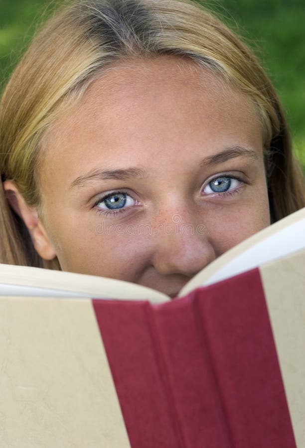 Book Girl stock photo. Image of teen, eyes, girl, teenager - 181472