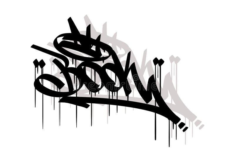 BOOK Graffiti Tag Style Design Stock Vector - Illustration of urban ...