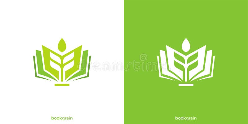 Book Grain Logo Designs. College Formula Recipe Bakery Stock Vector ...