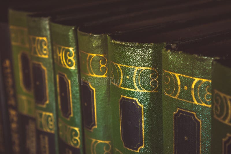 A book with a green cover stock image. Image of stand - 57241119