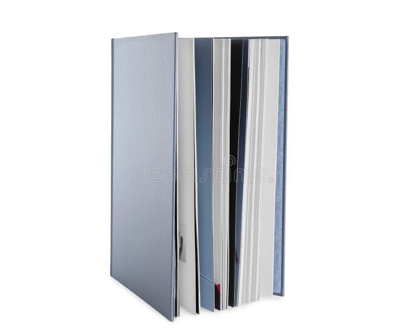 Book with Grey Hard Cover Isolated on White Stock Image - Image of ...