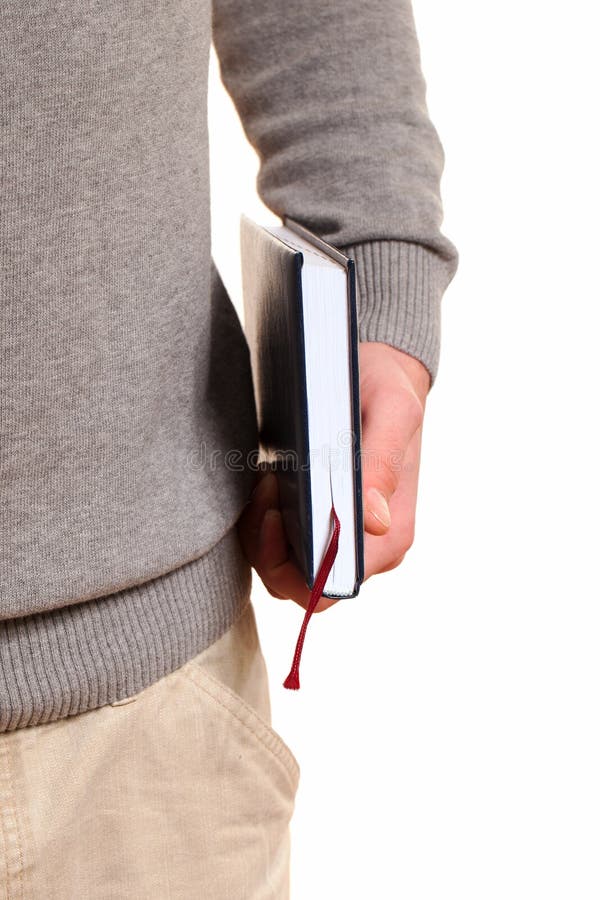 Book in hand. stock photo. Image of black, hand, male - 29442626