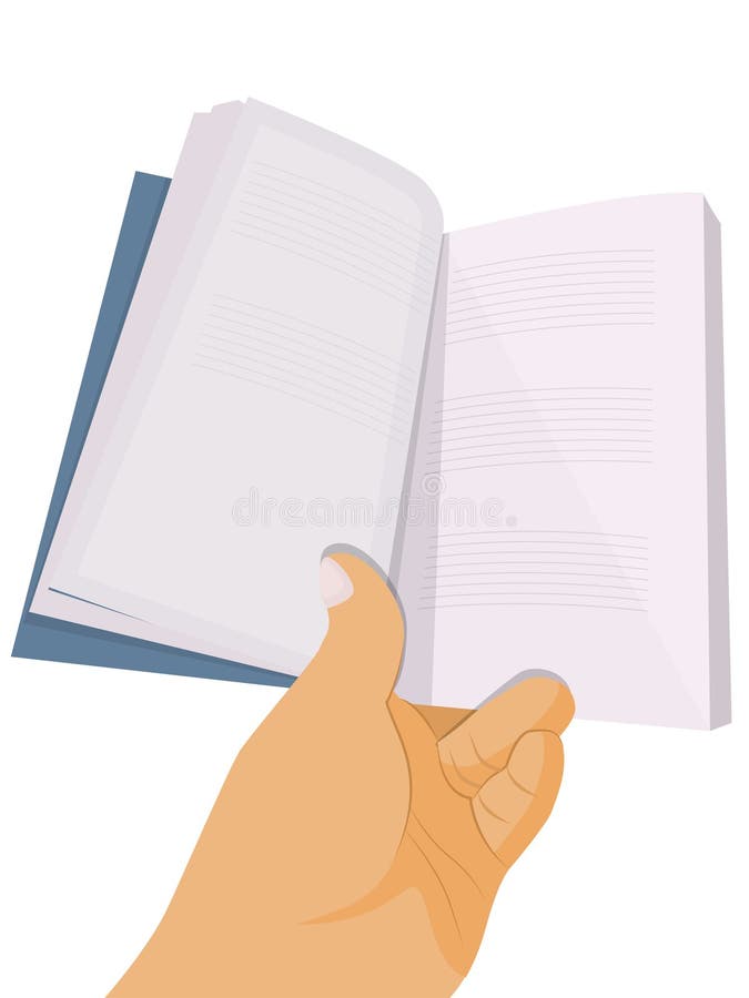 Book in hand illustration stock vector. Illustration of bookstore ...