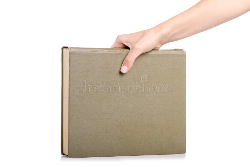 Book in hand stock photo. Image of note, learning, object - 129294372