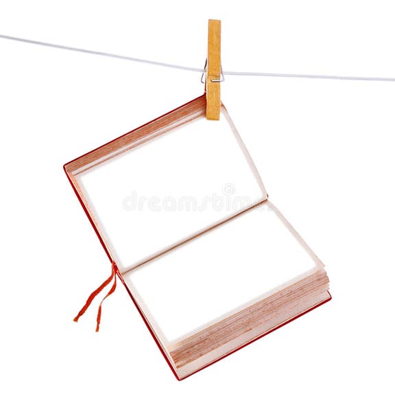 Book Hanging with Blank Pages Stock Photo - Image of fantasy, design ...