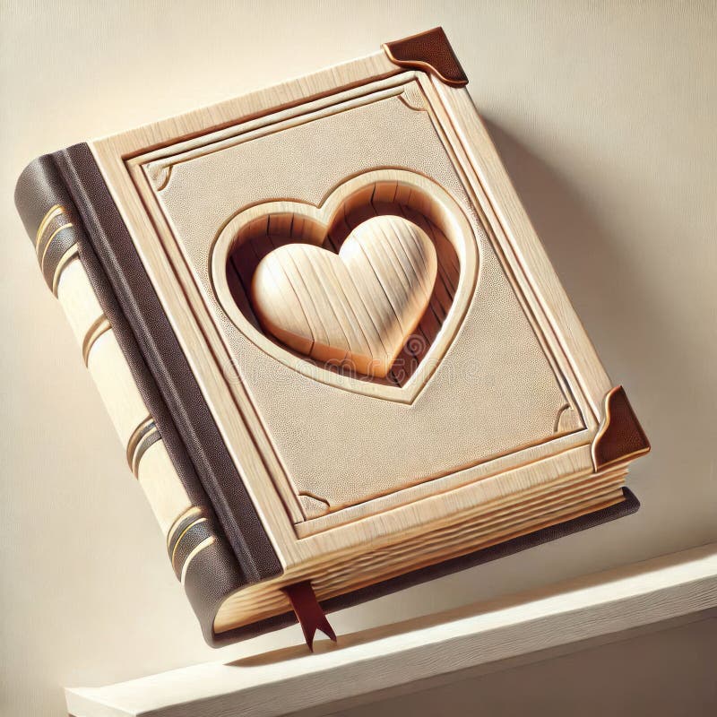 A Book with a Heart on the Cover. Stock Photo - Image of minimalism ...