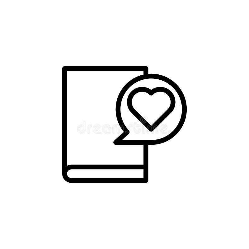 Book, Heart Icon. Element of Education Icon Stock Illustration ...