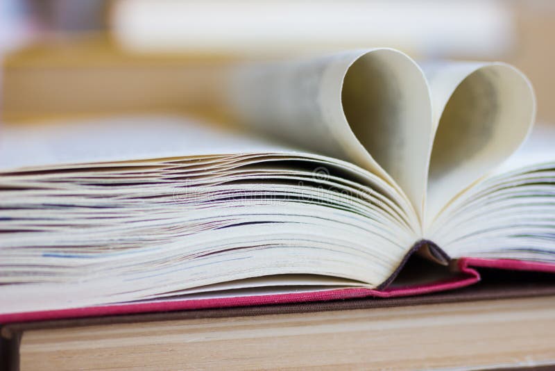 Book with Heart Shaped Pages Stock Image - Image of information ...