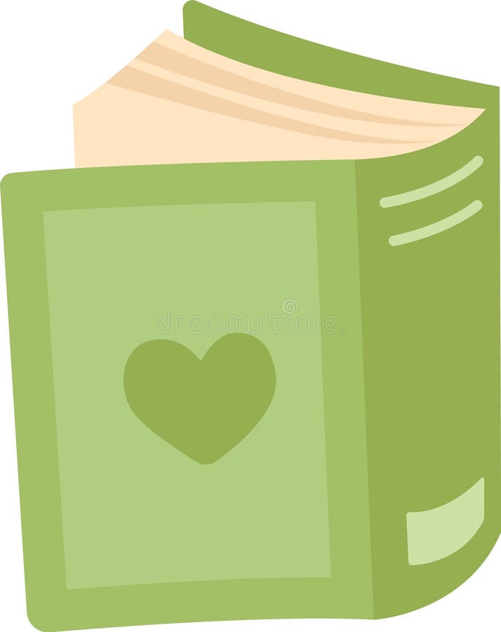 Book with Heart stock vector. Illustration of heart - 283641075