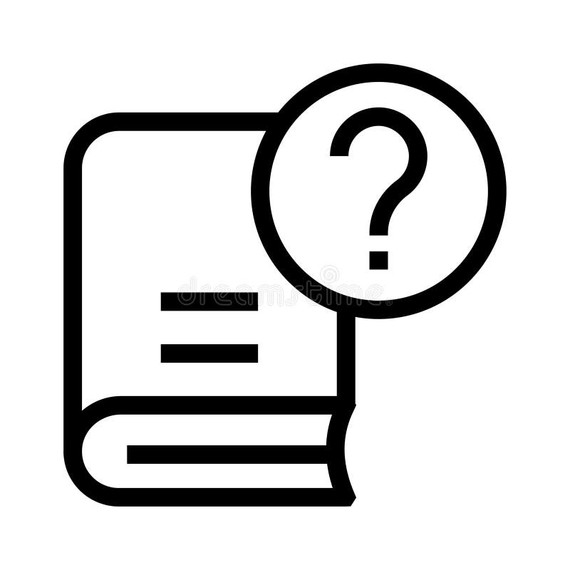 Book help line icon stock illustration. Illustration of mobile - 114930648