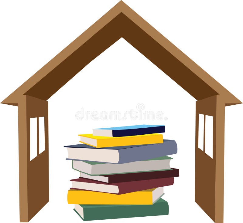 The book home stock vector. Illustration of home, learn - 55626904