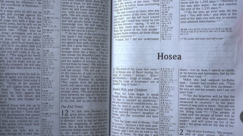 The Book of Hosea of the Holy Bible. Stock Footage - Video of open ...