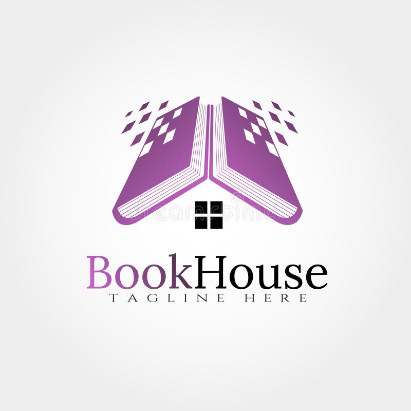 Book House Logo Design Template, Illustration Element -vector Stock ...