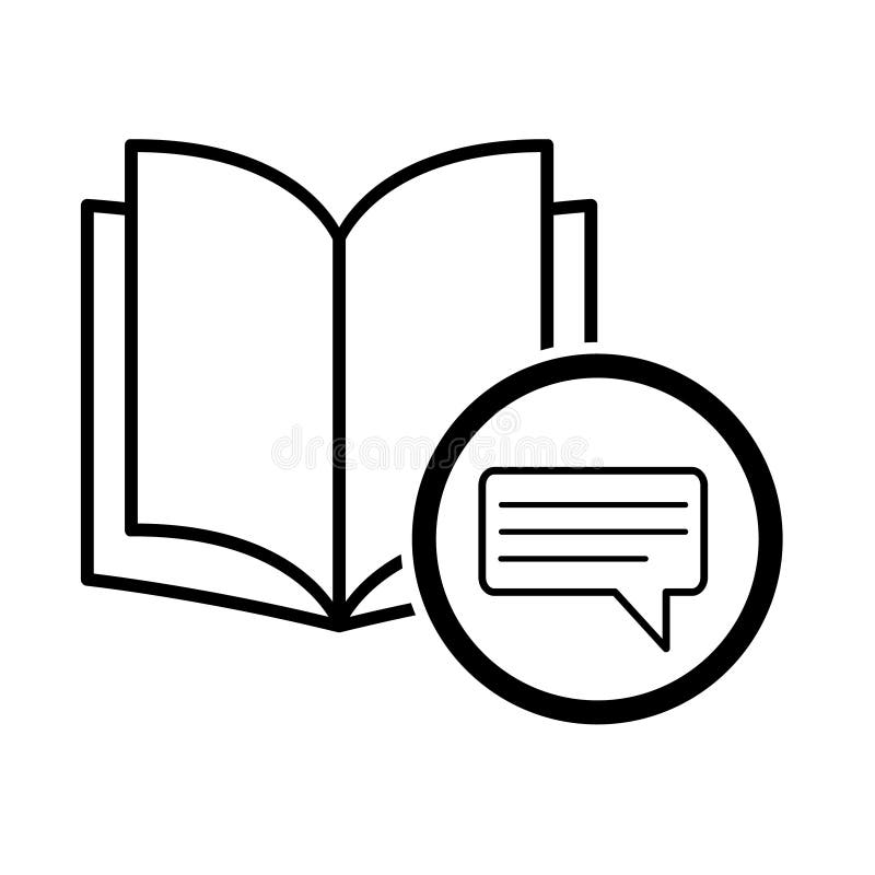 Book Icon, Comment Open Education Textbook, Library Vector Illustration ...