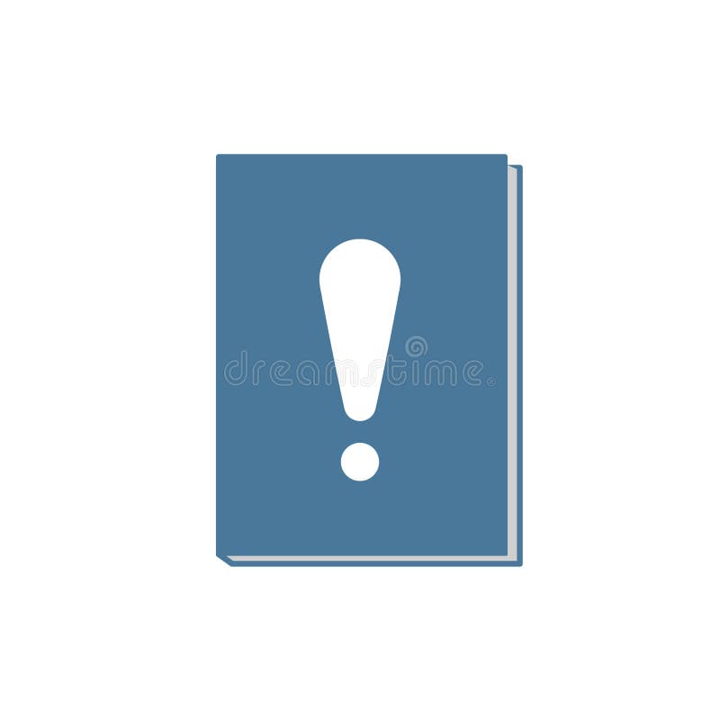 Book Icon with Exclamation Mark. Book Icon and Alert, Error, Alarm ...