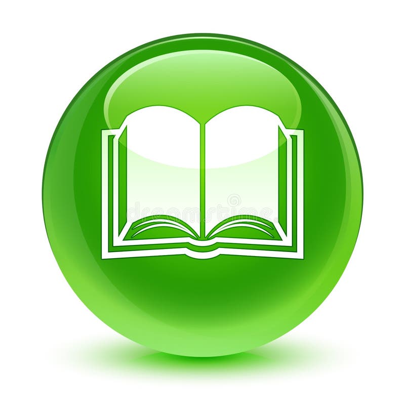Book Icon Glassy Green Round Button Stock Illustration - Illustration ...