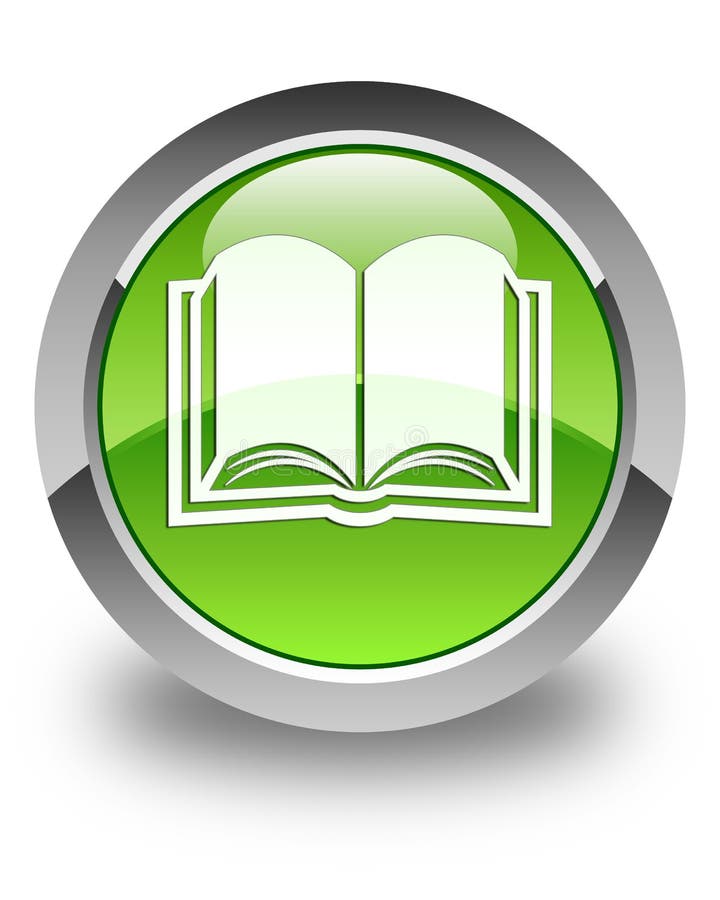 Book Icon Glossy Green Round Button Stock Illustration - Illustration ...