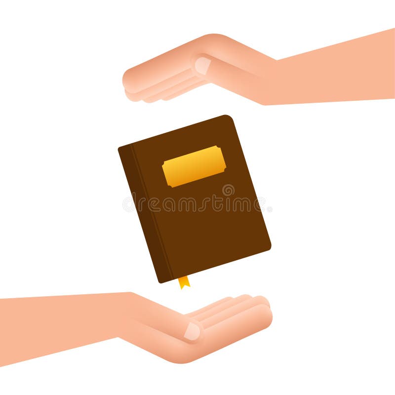 Book Icon in Hand. Vector Illustration Design. Education, Knowledge ...