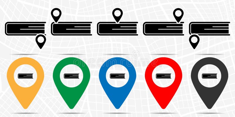 Book Icon in Location Set. Simple Glyph, Flat Illustration Element of ...