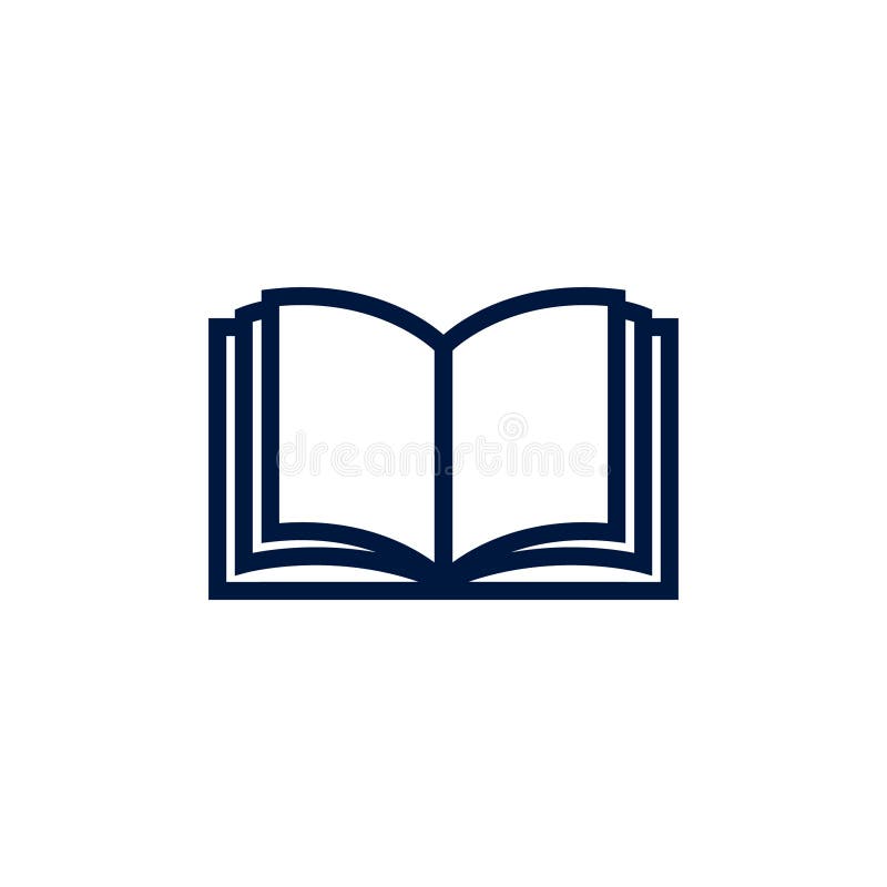 Book icon logo template stock vector. Illustration of information ...