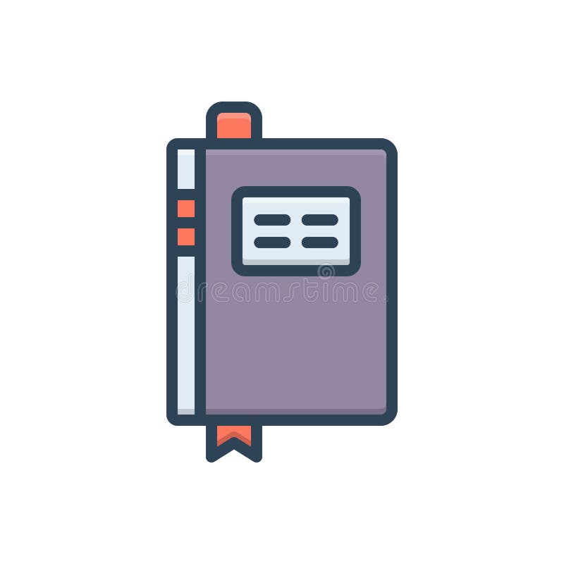 Color Illustration Icon for Book, Notebook and Notepad Stock ...