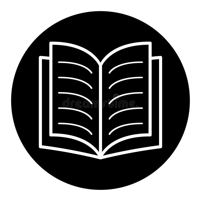 Book Icon, Open Education Textbook, Library Vector Illustration Symbol ...