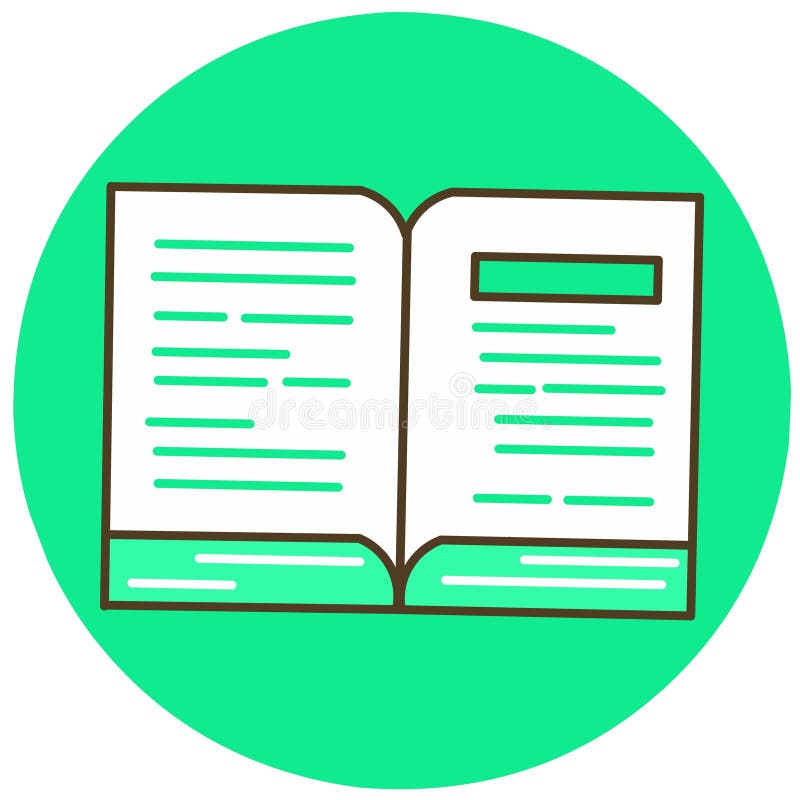 Book Icon. Pictogram Solid Illustration Isolated on Green Stock Vector ...