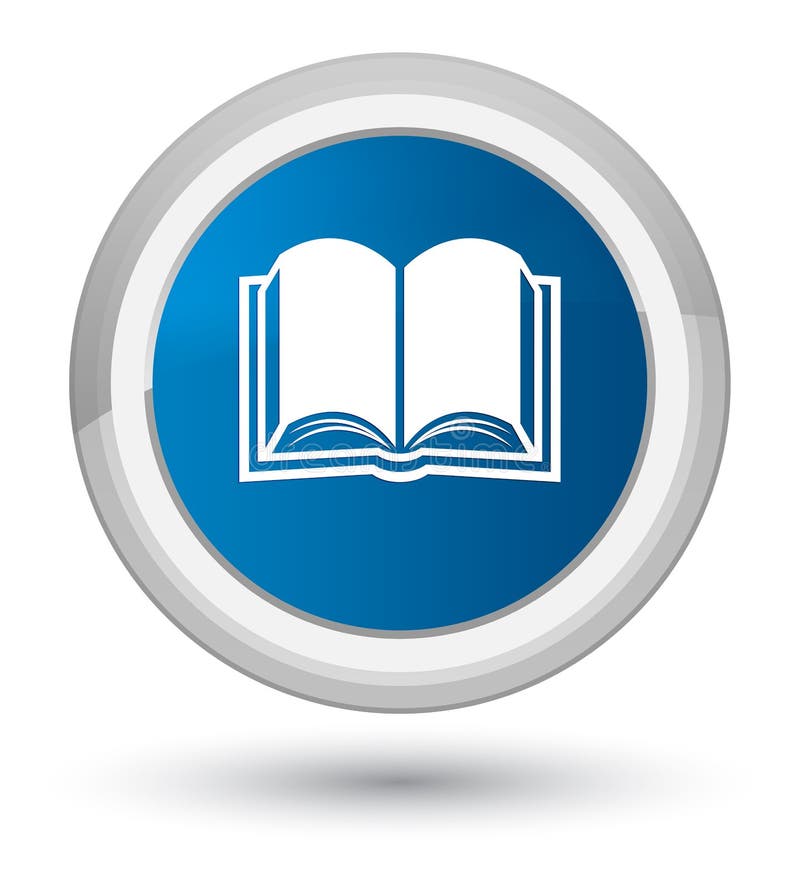 Book Icon Prime Blue Round Button Stock Illustration - Illustration of ...
