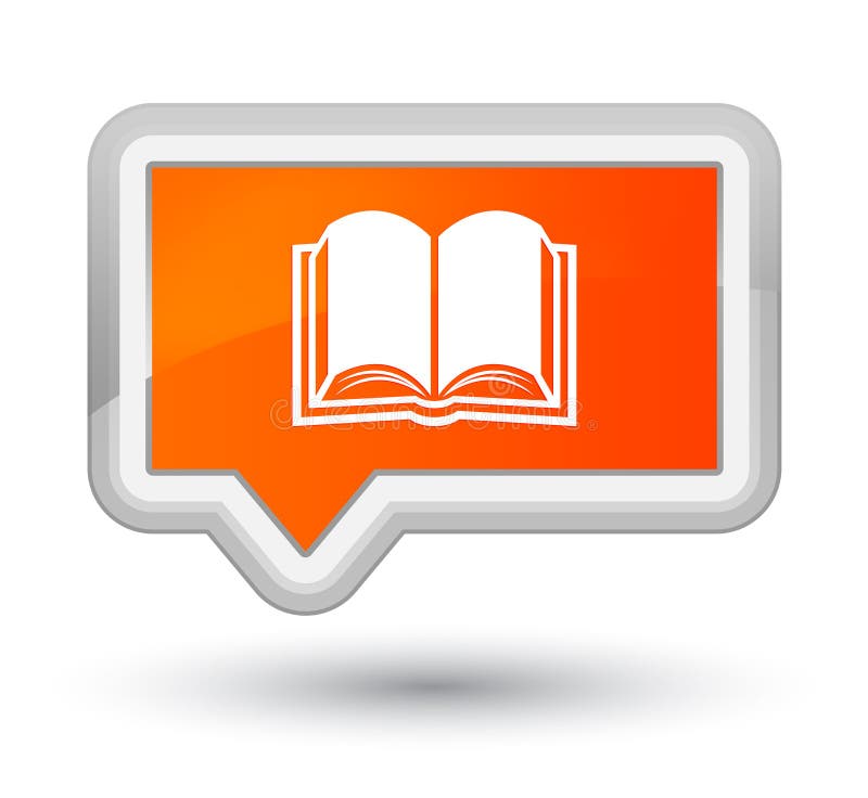 Book Icon Prime Orange Banner Button Stock Illustration - Illustration ...