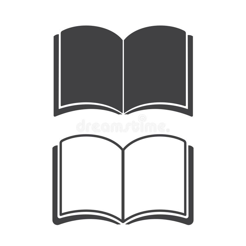 Open Book Set Isolated Vector Illustration Stock Vector - Illustration ...