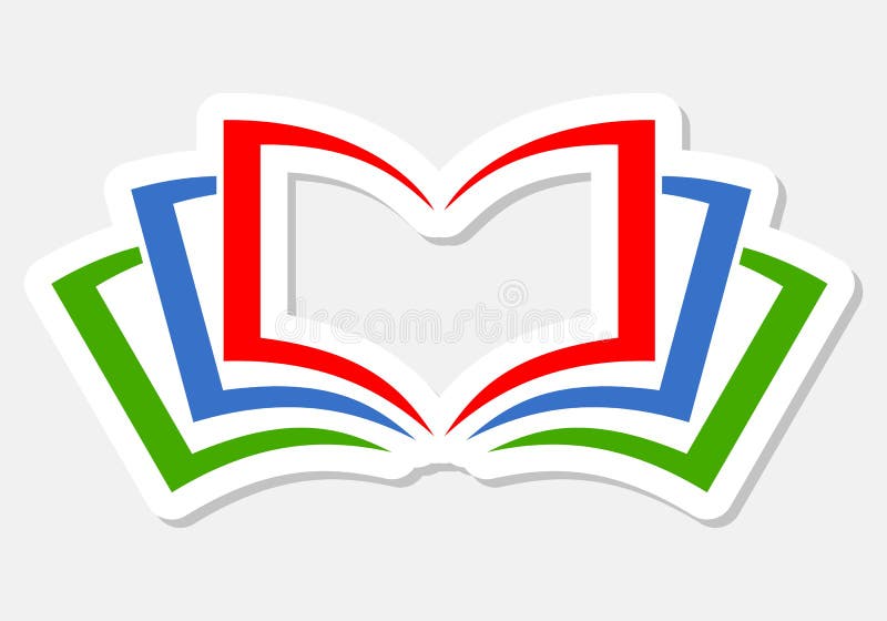 Book Icon Sticker, Design Element Stock Vector - Illustration of ...
