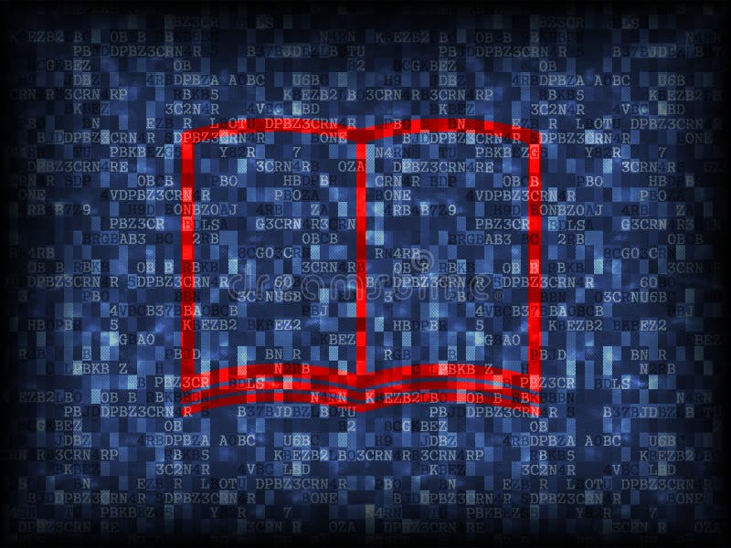 Book icon on tech screen stock vector. Illustration of notebook - 34271045