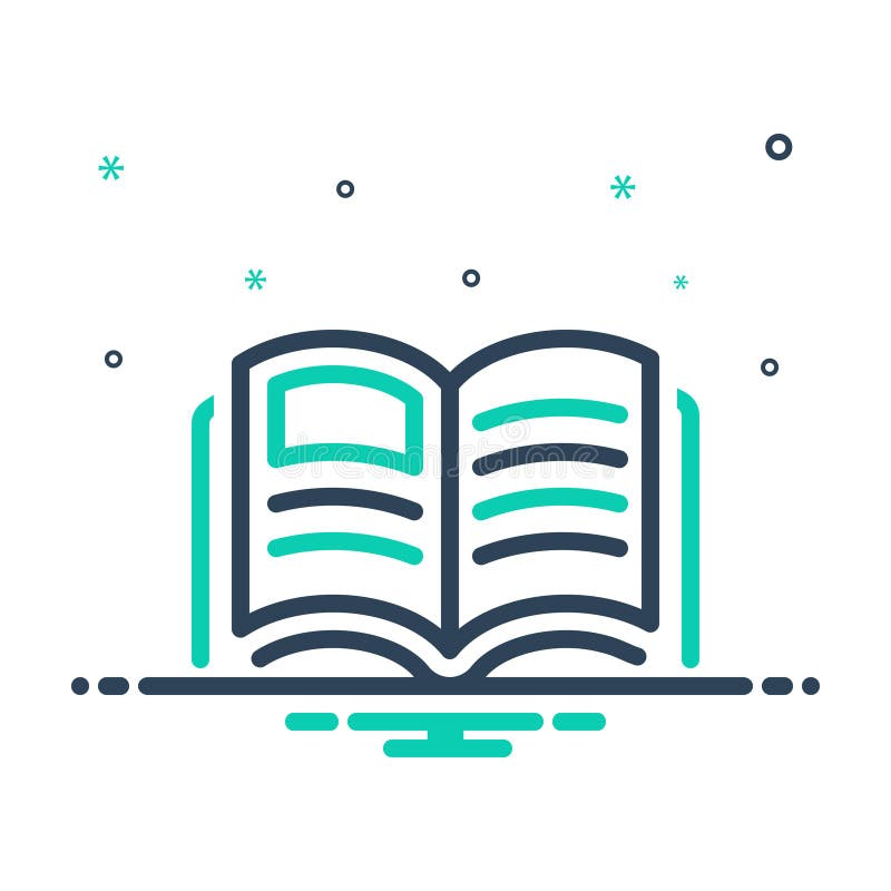 Mix Icon for Book, Textbook and Study Stock Vector - Illustration of ...