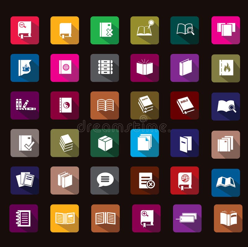 Book flat icon stock vector. Illustration of paperback - 46827331