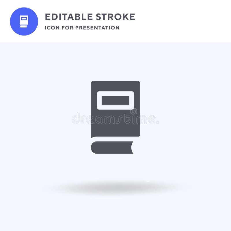 Book Icon Vector, Filled Flat Sign, Solid Pictogram Isolated on White ...