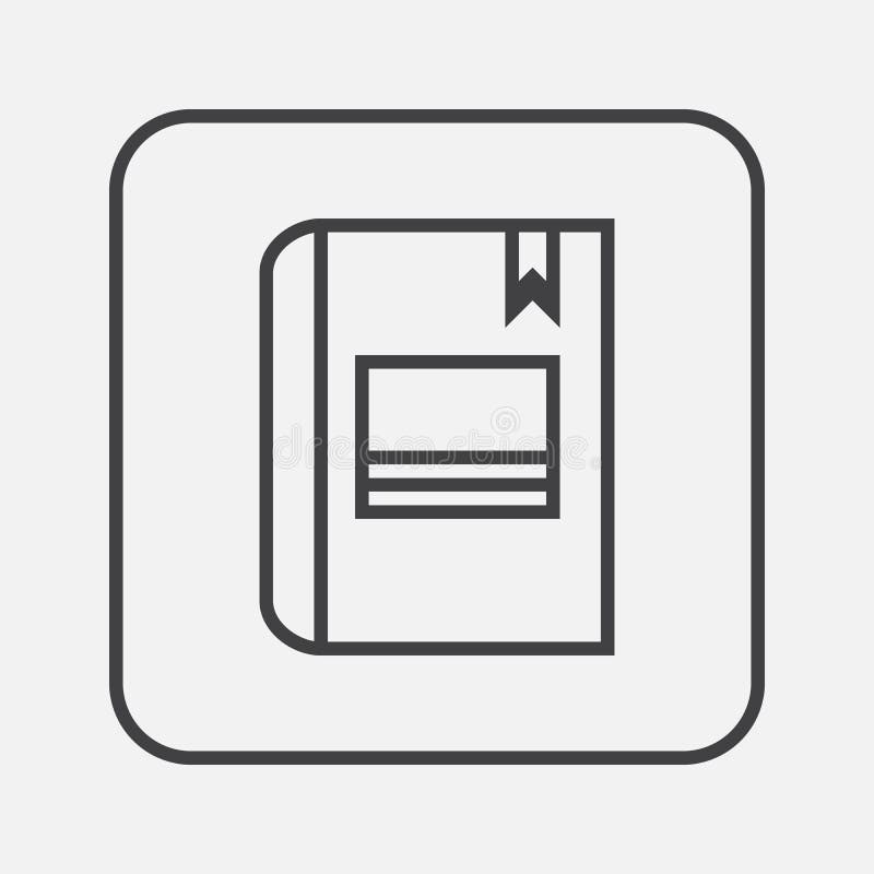 Book Icon Vector Isolated on Grey. Stock Vector - Illustration of ...