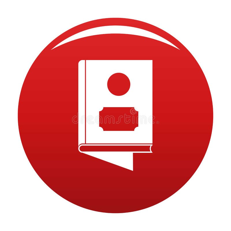 Book icon vector red stock vector. Illustration of information - 150822896