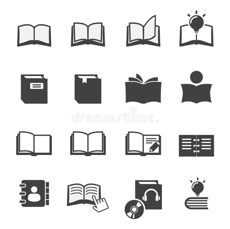 Book flat icons stock vector. Illustration of media, education - 40065324