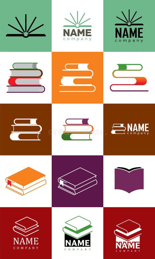 Book icons and emblem. stock vector. Illustration of college - 139801788