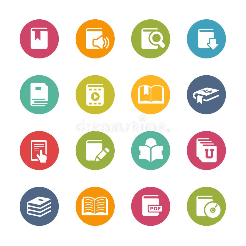 Book Icons // Basics Series Stock Vector - Illustration of digital ...