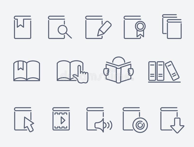 Book icons set stock vector. Illustration of bookshelf - 31583406