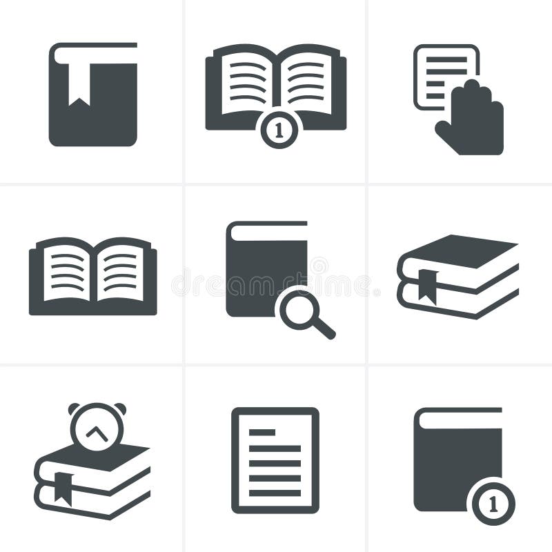 Book Icons Set, Vector Design Stock Illustration - Illustration of ...